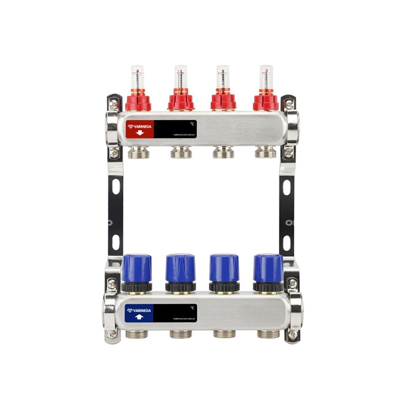 Varmega Коллектор С расходомерами без кранов 1", 4 выхода x 3/4"EK нерж (1/6)