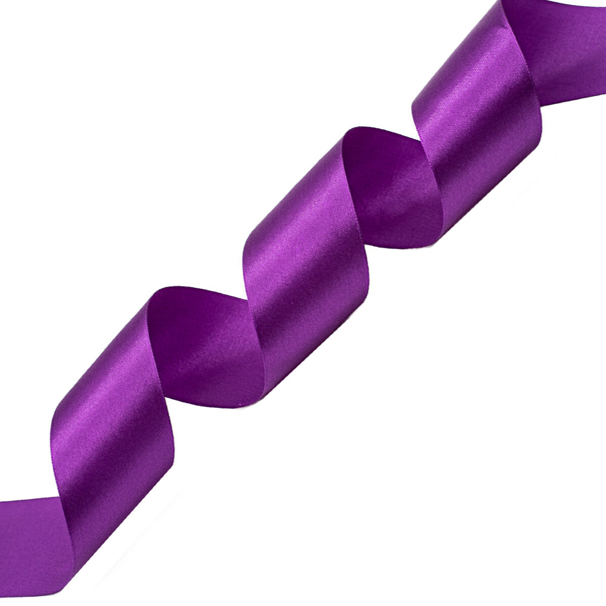 Лента атласная декоративная широкая Айрис, 5см*22,86м (171 тёмно-фиолетовый)