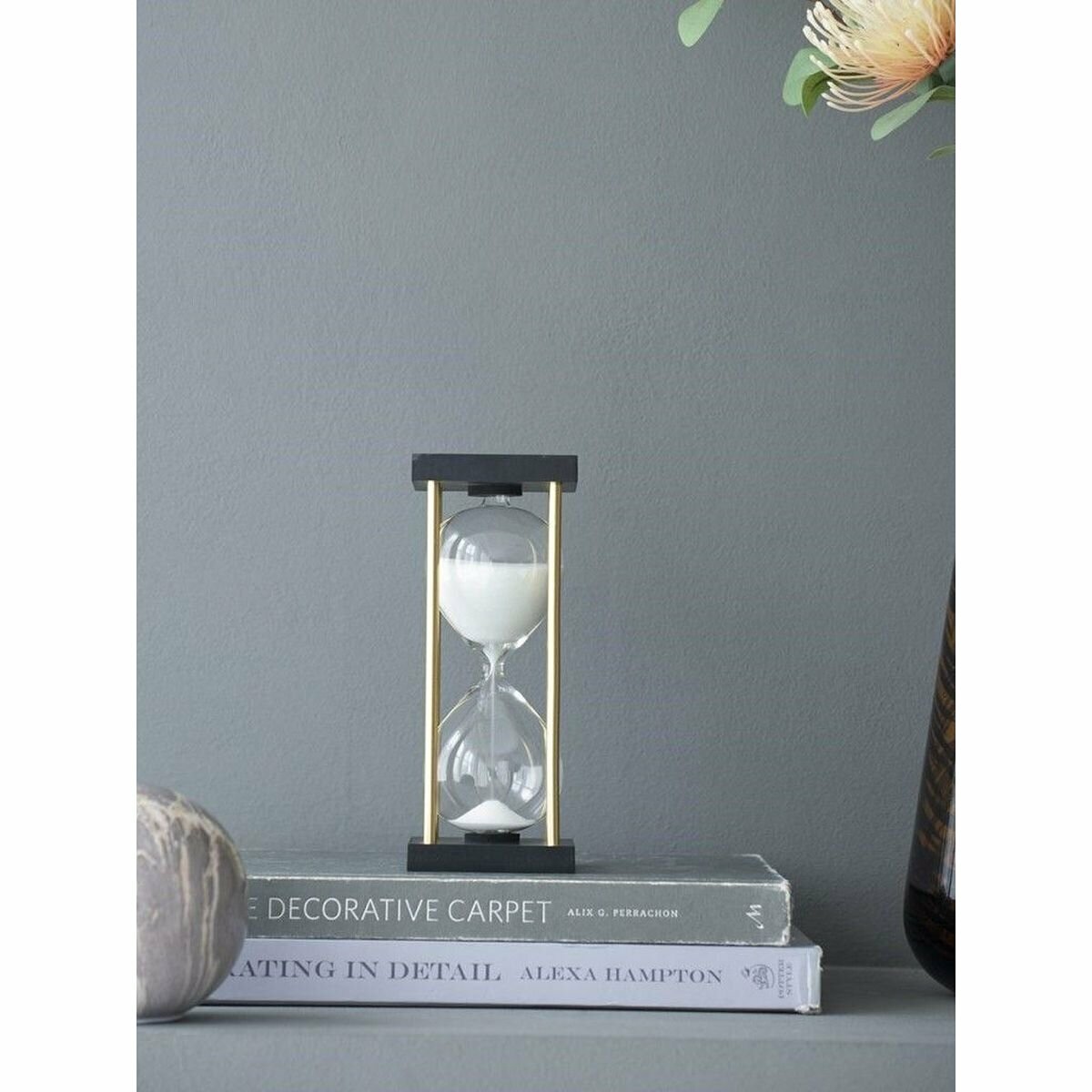 75731-WHIT Декоративное изделие Песочные часы (15 минут) 7x7x18см, Glasar