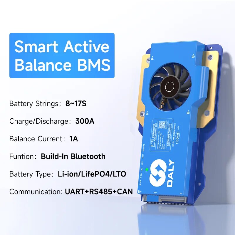 Daly Smart BMS для литиевой батареи 8S-17S 300A BMS CAN