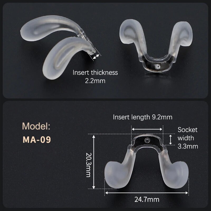 Противоскользящие силиконовые накладки для очков HELTFARM F 1Pc