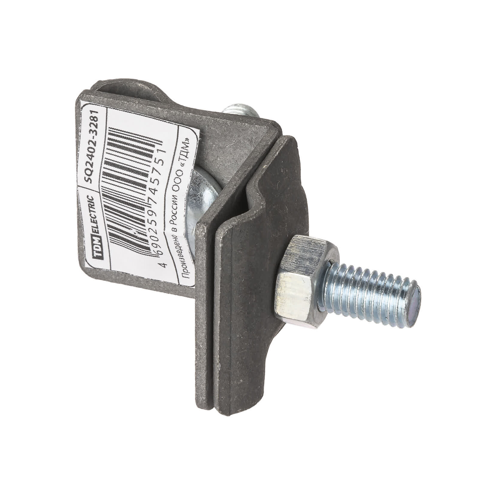 Держатель фальцевый стальной зажим 30х30 мм для прута Ø6-10 мм, гор. цинк. (упак. 1 шт.), TDM SQ2402-3281 (1 шт.)