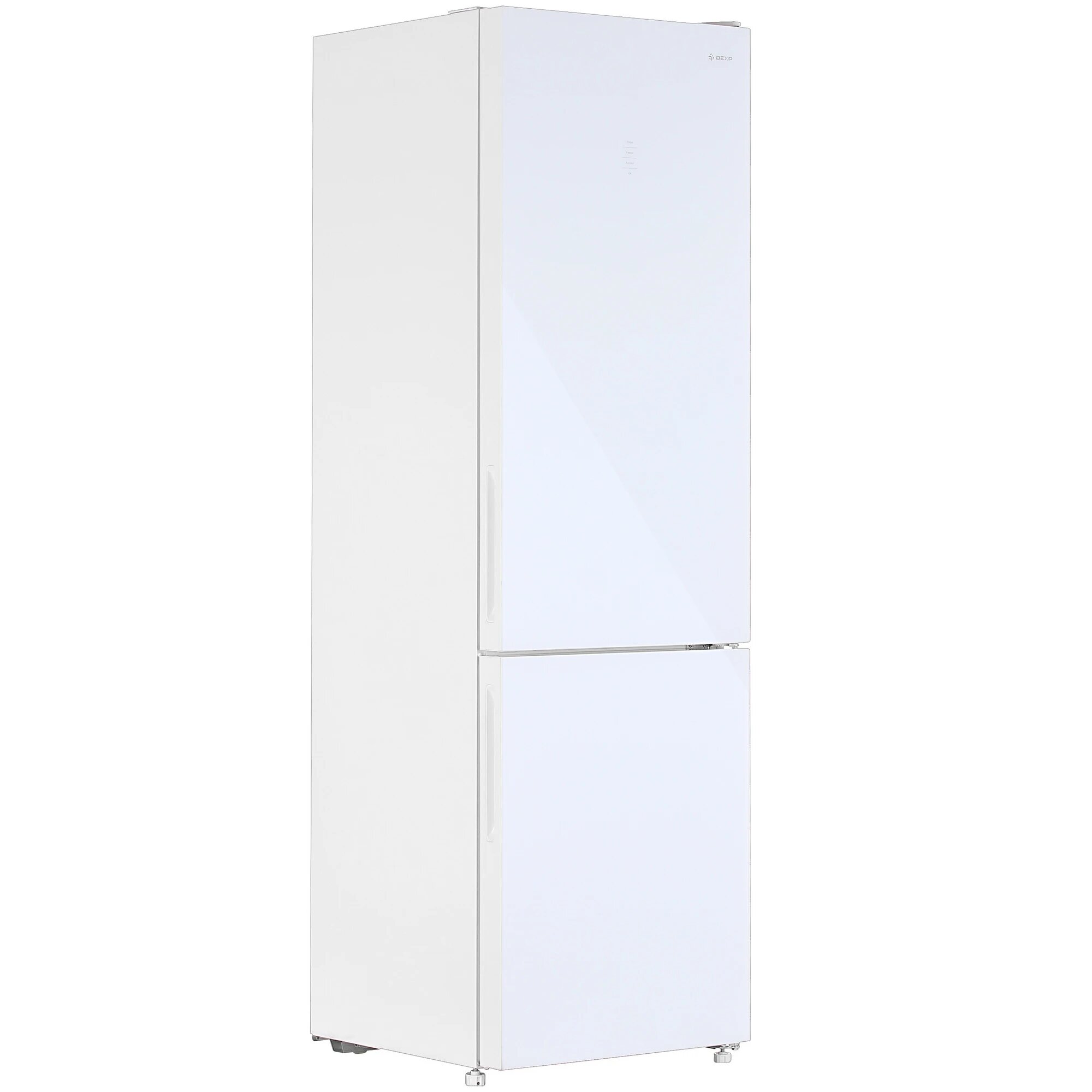 Холодильник с морозильником DEXP RF-CN350DMG/SI белый, 351 л, внешнее покрытие-стекло