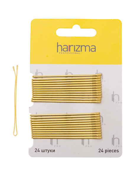 Невидимки 60 мм прямые 24 шт золото