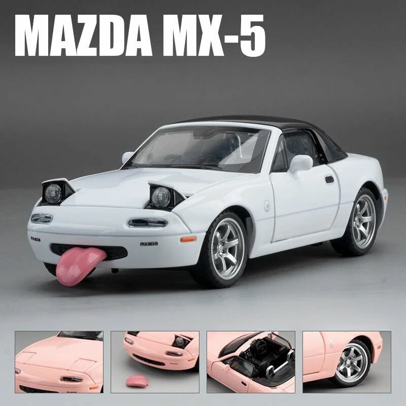 DIECAST CAR 1/32 Коллекционная металлическая машина Mazda MX-5 Miata JDM