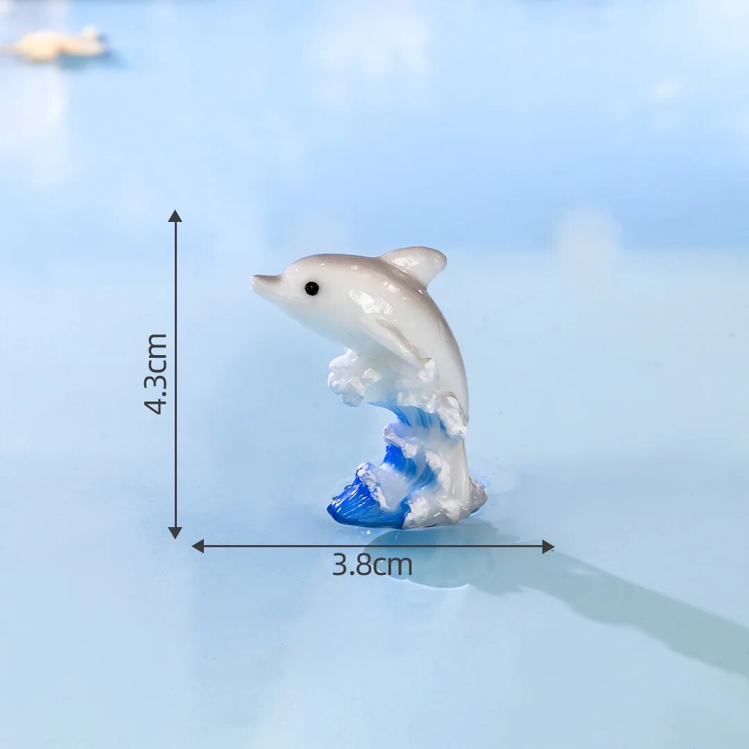 MOONBIFFY Декоративные фигурки дельфинов из смолы 3