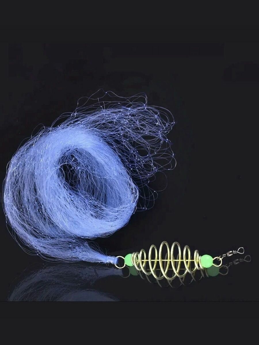 Снасть рыболовная с кормушкой светящаяся с ячейкой 3*3 см