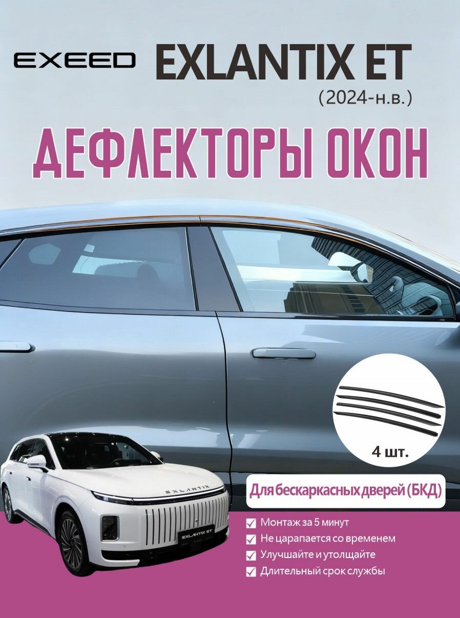 Дефлекторы боковых окон Exeed Exlantix ET(2024-)