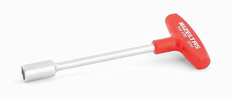 Отвертка торцевая с шестигранной головкой 13 мм, Т-образная рукоятка, IZELTAS, 4765190130, 13000001484