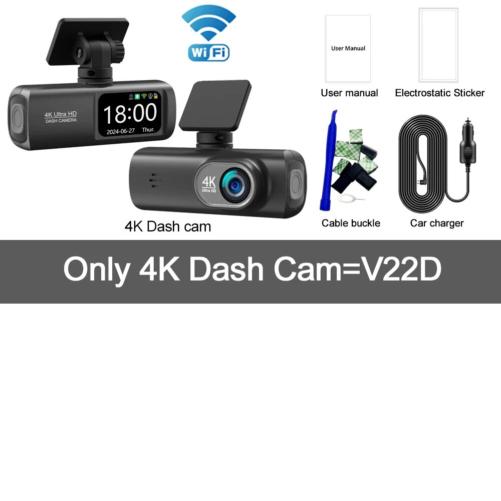4K DVR V22D Автомобильный видеорегистратор