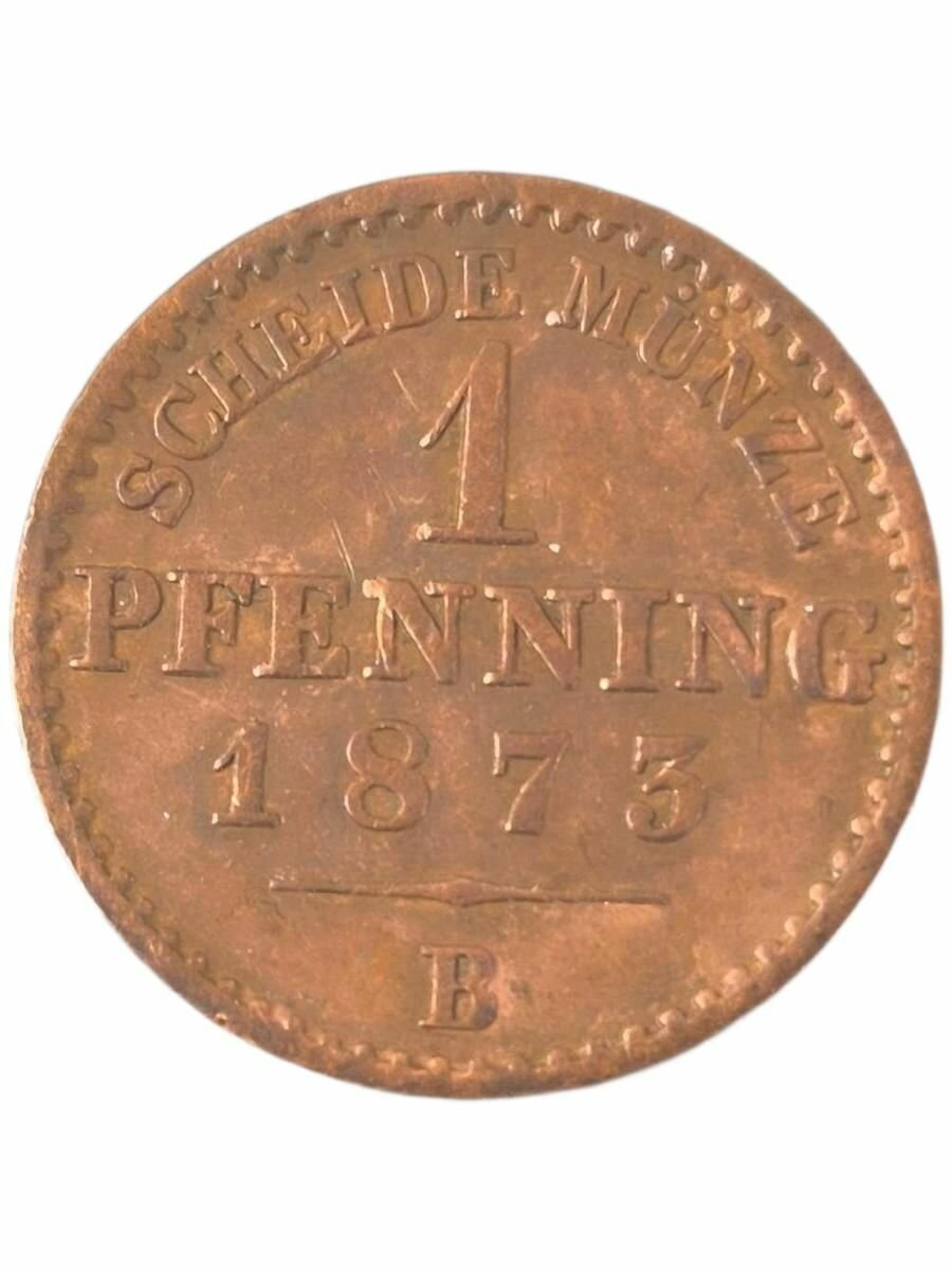 Монета 1 пфенниг 1873 г. Германия, Пруссия