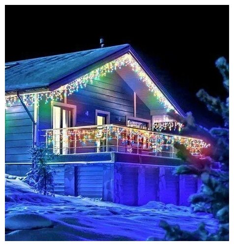 Гирлянда уличная Бахрома Willy Светодиодная 1000 ламп, 20 м цветная, питание От сети 220В, 1 шт