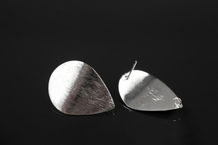 Гвоздики основы для серег 28х21мм, отверстие 2мм, цвет серебро, медь, 21-147, 1 пара