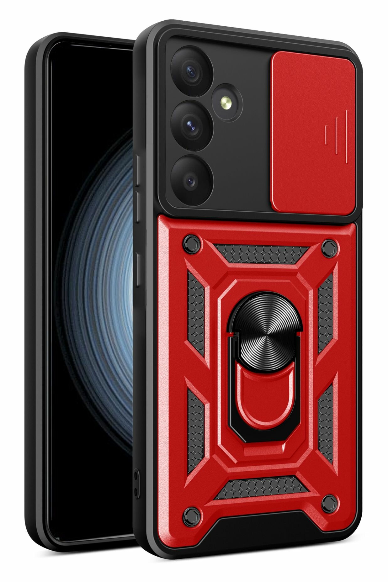 Чехол противоударный armors для Samsung A35 5G / Самсунг А35 5G с защитой камеры (Красный)