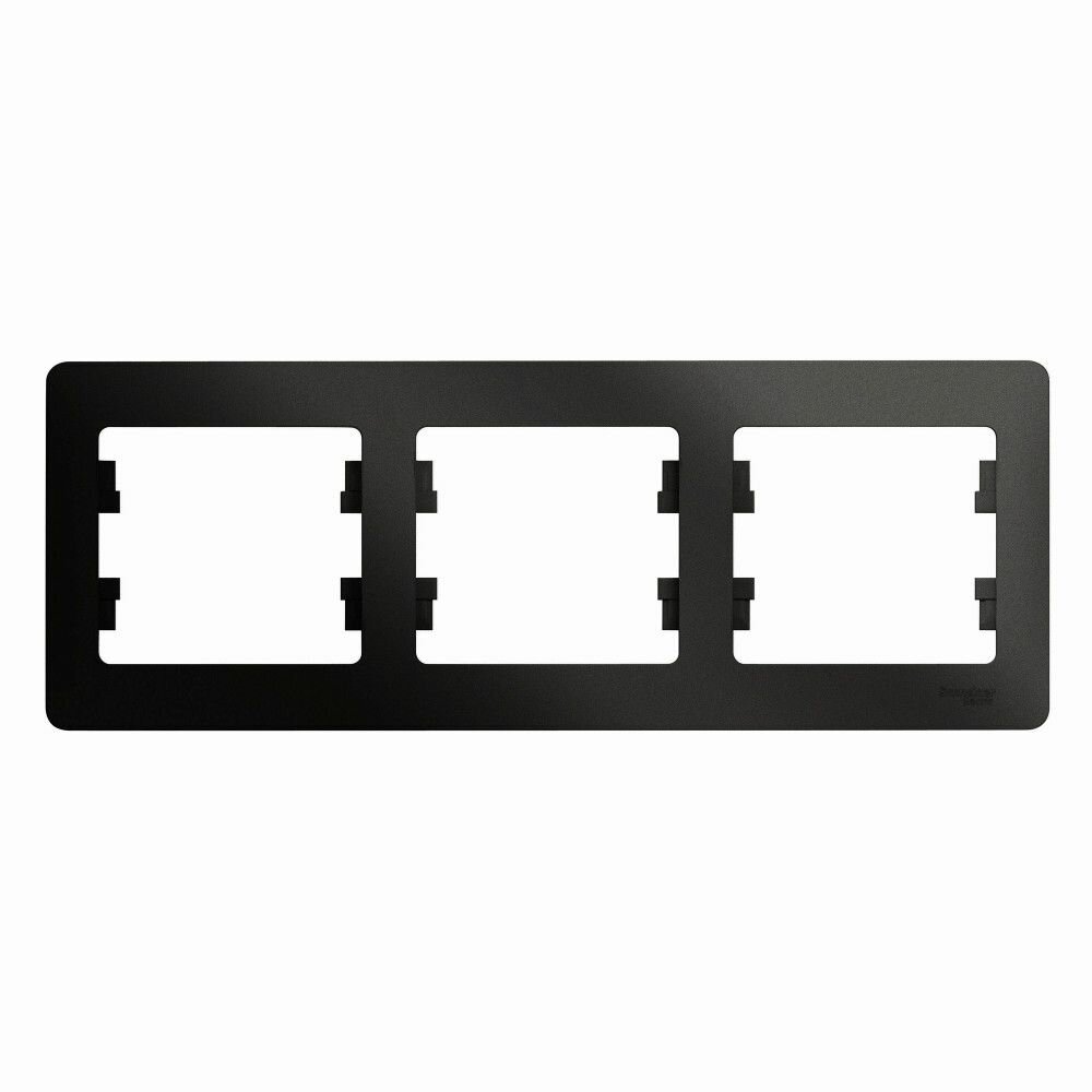 Glossa Антрацит Рамка 3-ая, горизонтальная, Systeme Electric, GSL000703
