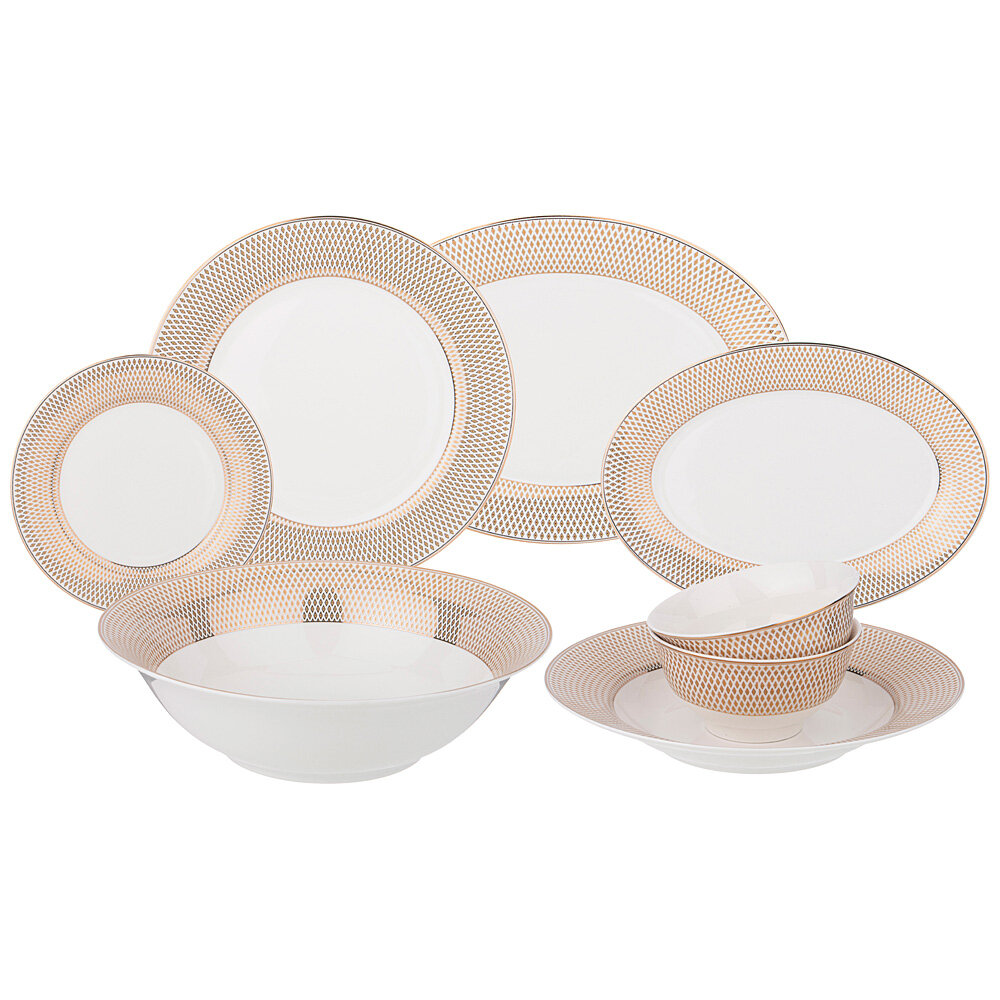 Столовый сервиз LEFARD RADIAL GOLD на 6 ПЕР. 23 ПР. (КОР=1НАБ.)