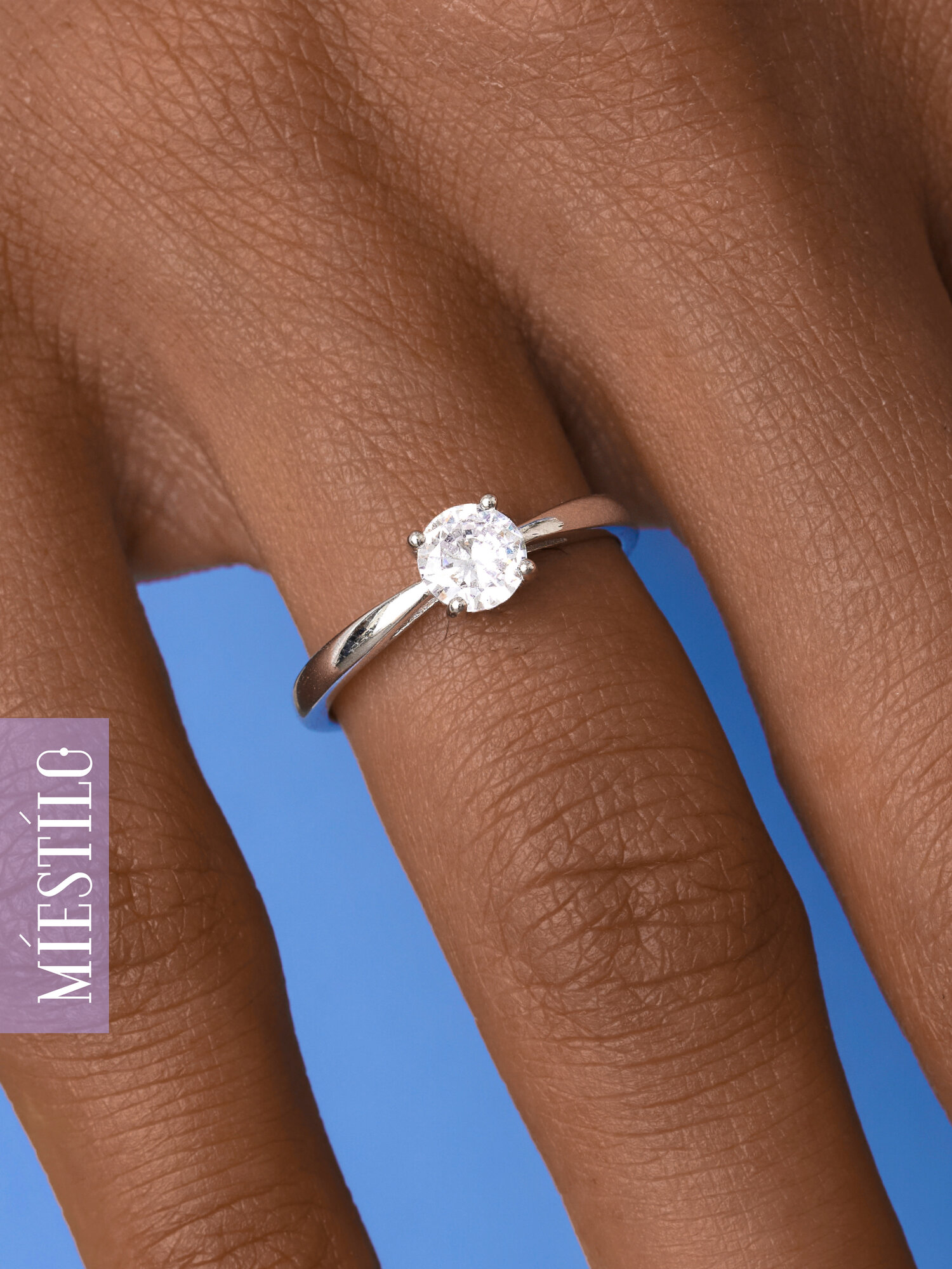 Кольцо помолвочное, серебро, 925 проба, родирование, фианит