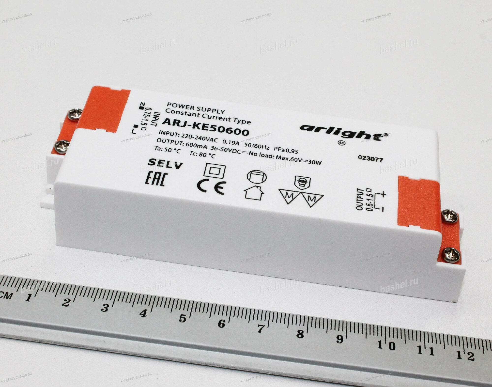 36-50VDC, 600mA, вх.220-240VAC, 30W, PFC ARJ-KE50600, Драйвер тока, Arlight