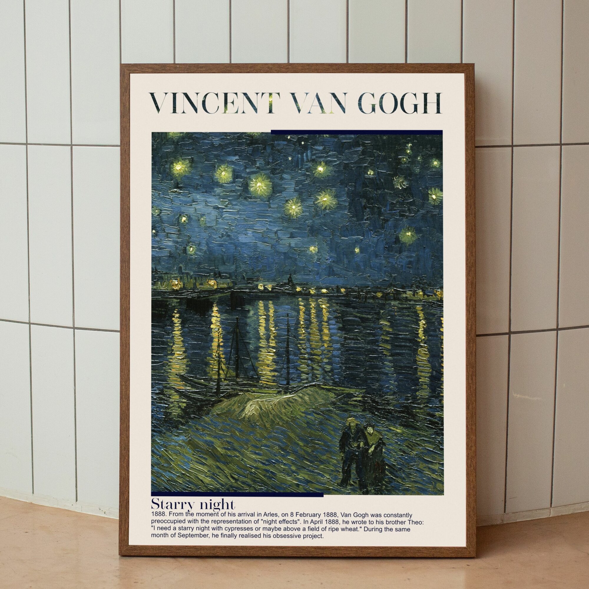 Постер "Звездная ночь" - Винсент Ван Гог 40х50
