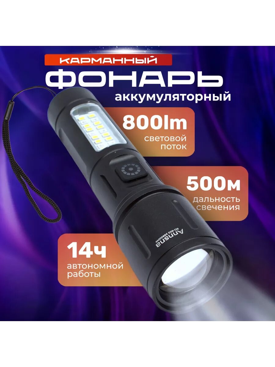 Фонарь ручной аккумуляторный