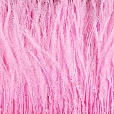 Бахрома для отделки из перьев страуса (1м83см.) ширина-17см. 010 ярко- розовый