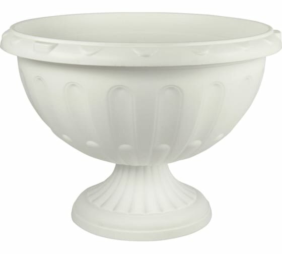 Джулия вазон на ножке 8л d32 h23см белый /15