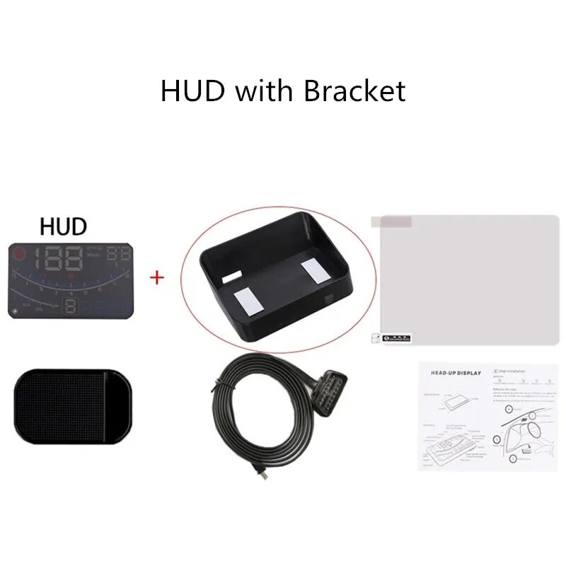 Vjoycar V41 Новейший проекционный дисплей для автомобиля OBDII EUOBD 5,5 "проектор HUD with Bracket