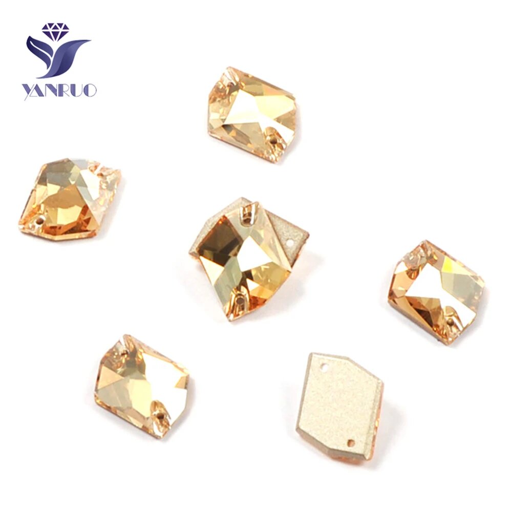 Стразы YANRUO 21x27mm, 6Pcs, Цвет GHSA