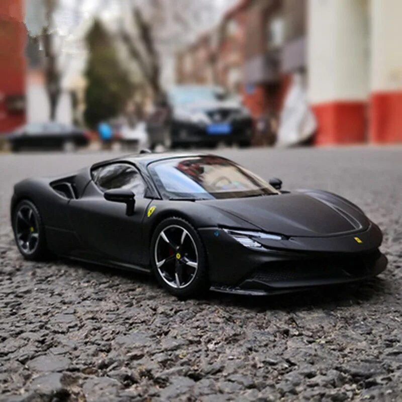 Bburago Ferrari SF90 металлическая модель автомобиля 1:24 Черный, Black