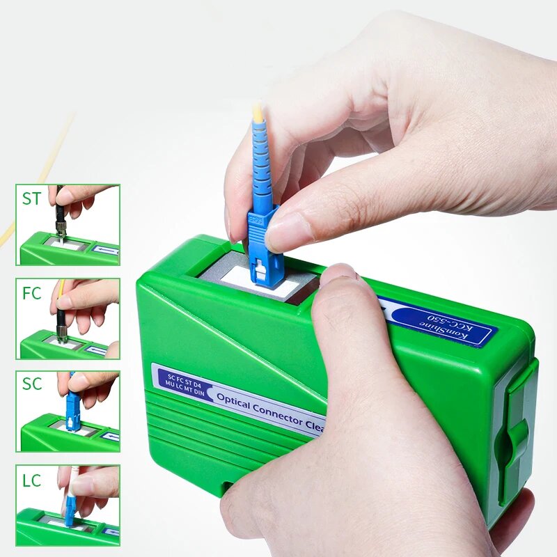 KCC-55 очиститель оптоволоконного коннектора/кассета для очистки оптоволоконного коннектора, 500 раз коробка для очистки оптоволокна