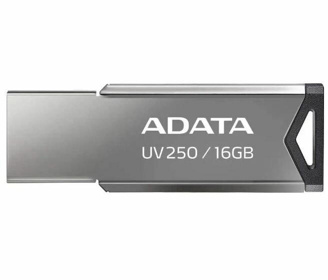 Память USB Flash 16 ГБ A-DATA DashDrive UV250 (AUV250-16G-RBK) - USB 2.0, USB Type-A, вид закрывания - Нет, металл
