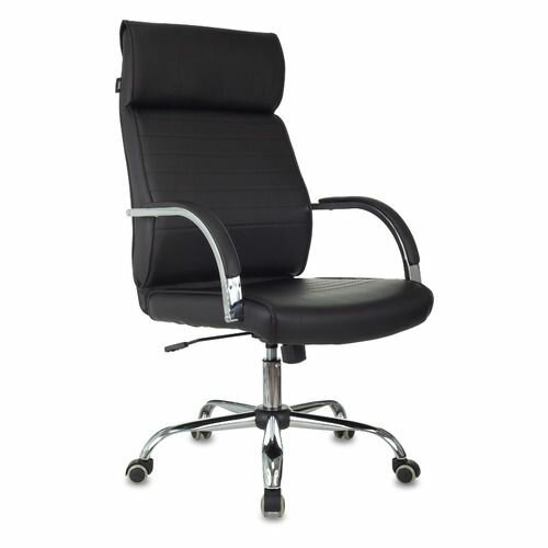 Кресло руководителя Бюрократ T-8010SL, на колесиках, эко. кожа, черный [t-8010sl/black]