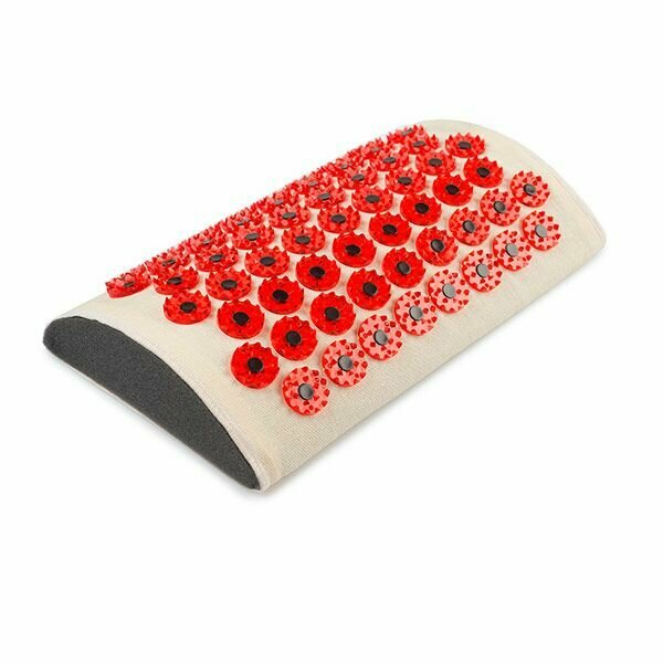 Массажер медиц."Тибетский аппликатор магнитный" мягкий валик д/поясницы красный (МА-19)