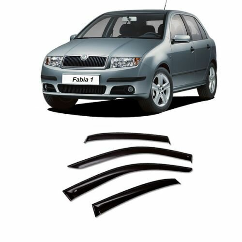 Дефлекторы боковых окон SKODA Fabia Шкода Фабия седан / хетчбек (1999-2007)