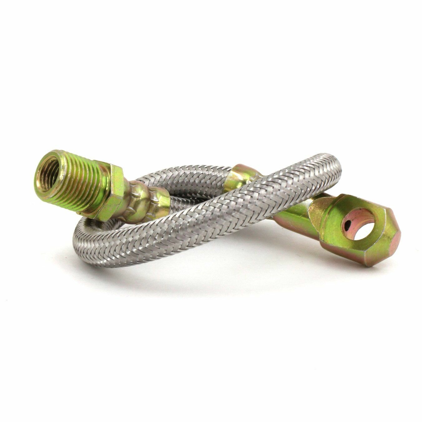 Шланг тормозной задний УАЗ дисковый тормоз (суппорт газель) в металлической оплетке (300 мм) "TR", 469-3503160-28