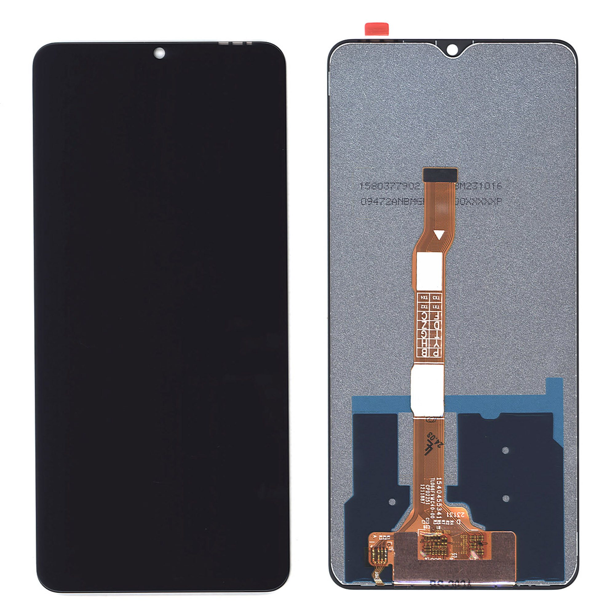 Дисплей (экран) в сборе с тачскрином для Vivo Y36 4G, 5G (V2247) черный / 720x1612