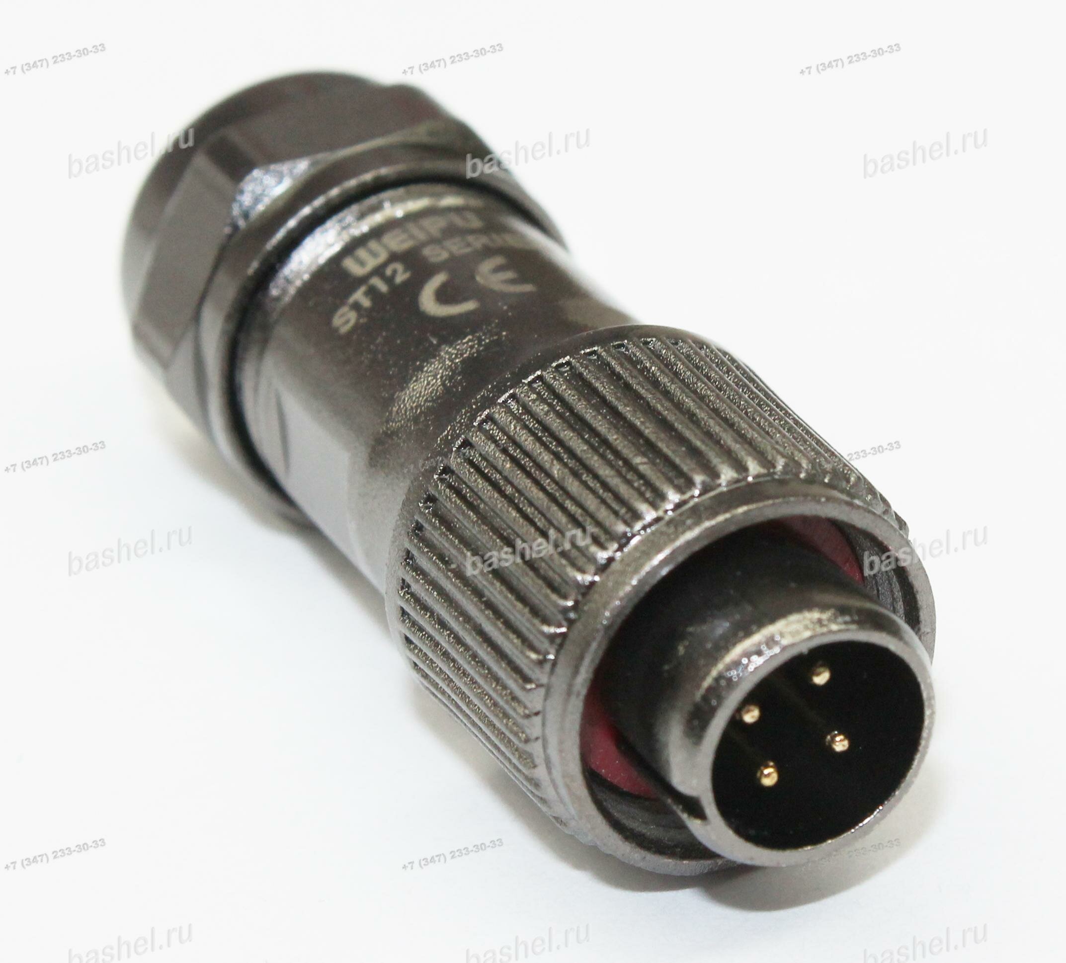 Штекер 4 pin кабельный ST1210/P4 (IP67), WEIPU