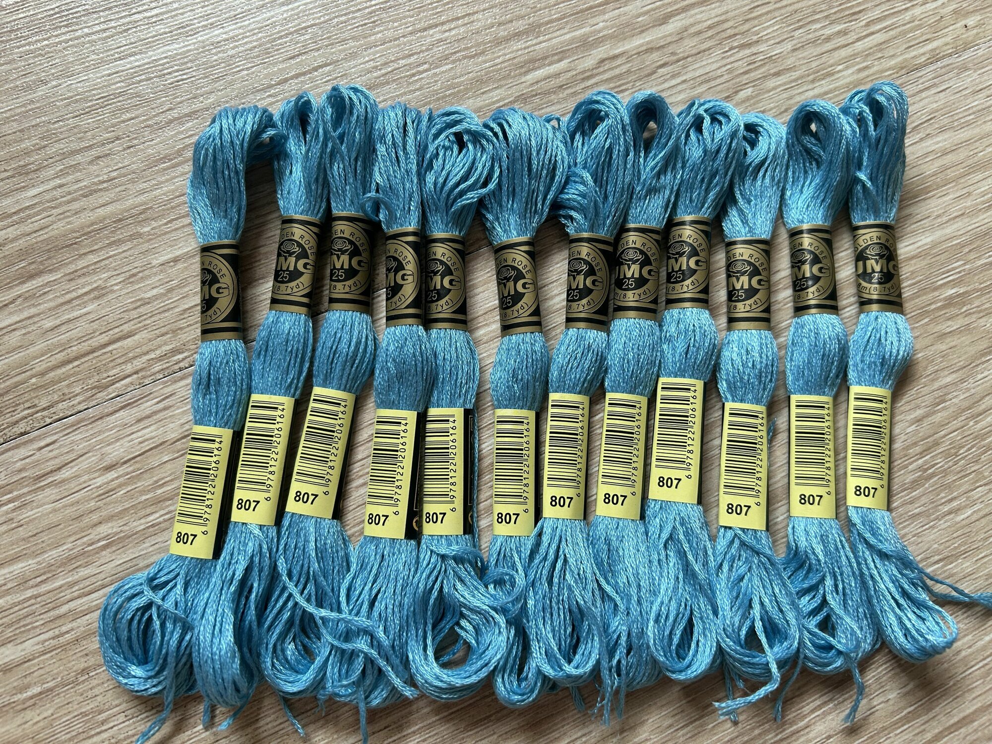 Нитки для вышивания JMC мулине (150-3866) 100% полиэфир 12 штук x 8 м