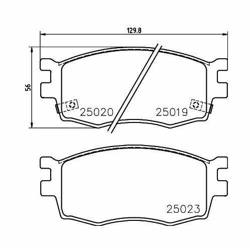 Колодки тормозные дисковые комплект Hyundai, MINTEX MDB3057 (1 шт.)