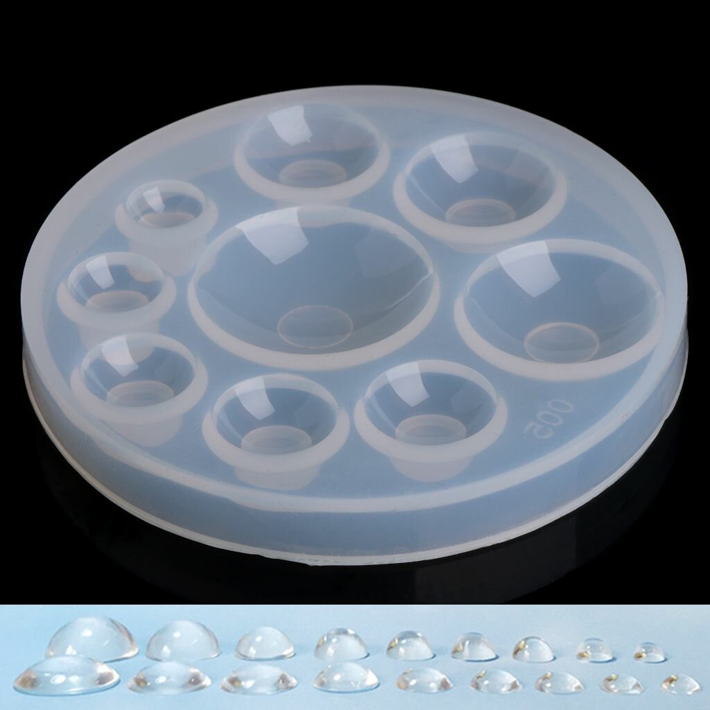 Хрустальное зеркало, эпоксидная смола, круглое стекло