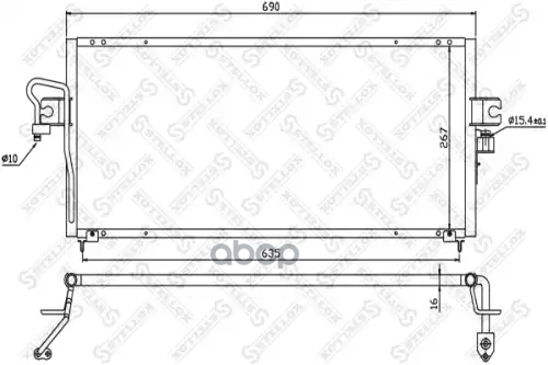 Радиатор кондиционера NISSAN Almera all N15 96> Stellox арт. 10-45323-SX