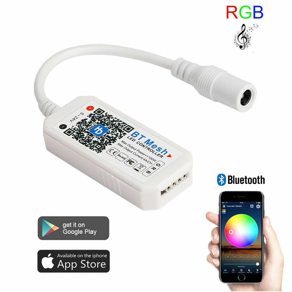 Контроллер Bluetooth, RGB, 4PIN, Огонек OG-LDL33 LED, DC 5-24В
