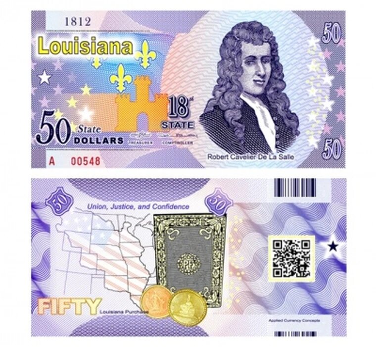 50 долларов 2016 Louisiana, США, фэнтези, сувенирная копия, банкноты и купюры редкие коллекционные
