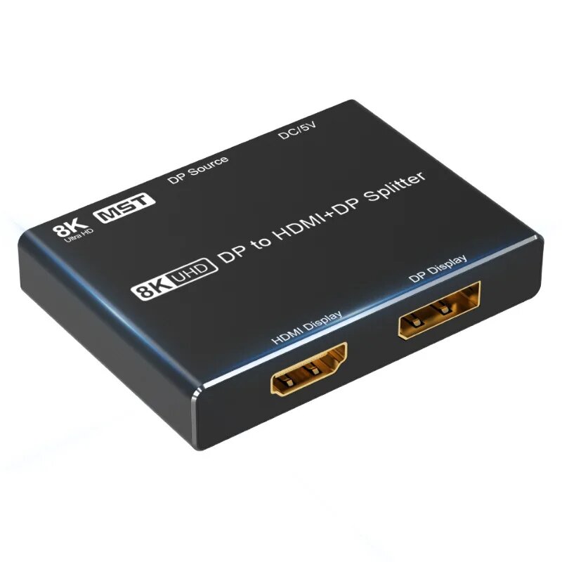 DP1.4 до HDMI Разветвитель DisplayPort 1x2