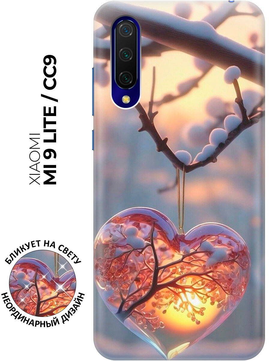 Силиконовый чехол на Xiaomi Mi 9 Lite / CC9 с принтом "Ледяное сердце"