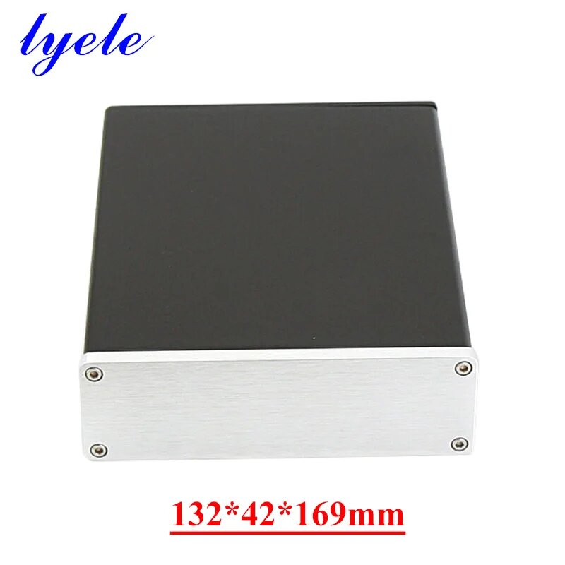 Корпус усилителя lyele 132*42*169 мм Black front panel