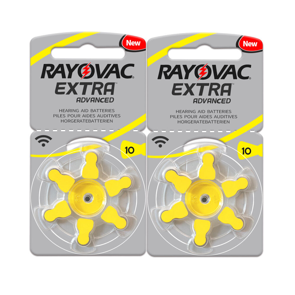 Батарейки RAYOVAC Extra 10 A10 (PR70) для слухового аппарата, 2 блистер (12 батареек)