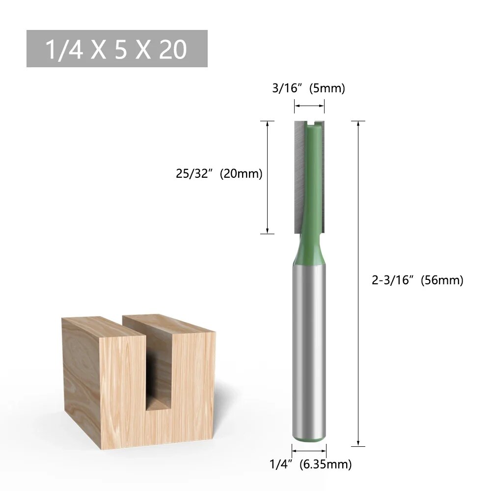 Фреза для дерева LAVIE 1/4" x 5x20x6.35mm