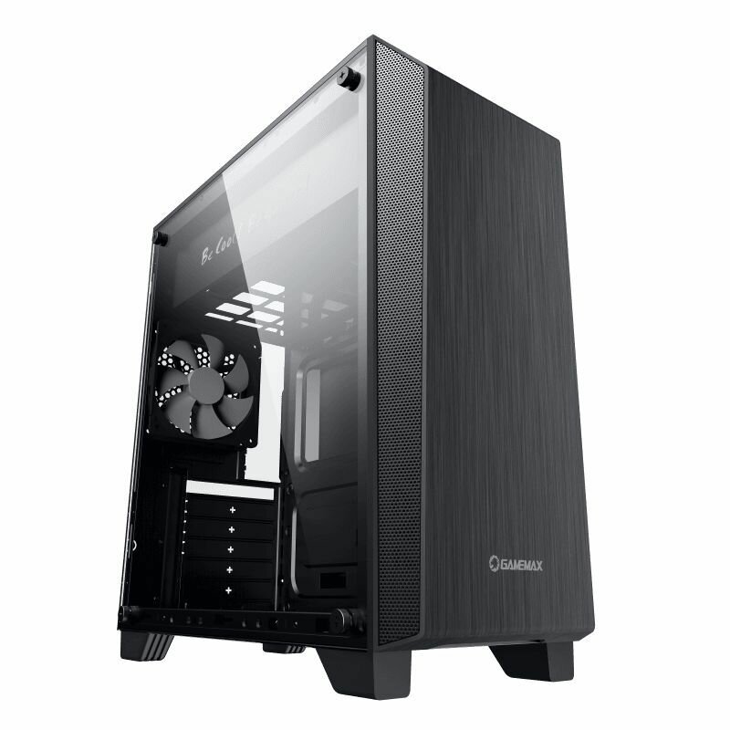 Корпус для ПК GAMEMAX Nova N5 (Черный Midi-Tower ATX, Micro-ATX, Mini-ITX CPU 156 мм VGA 360мм Закаленное стекло USB 3.0, 1*120мм вент)