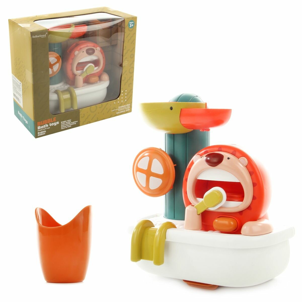 Развивающая игрушка для купания в ванной "Мельница Львенок", Veld Co